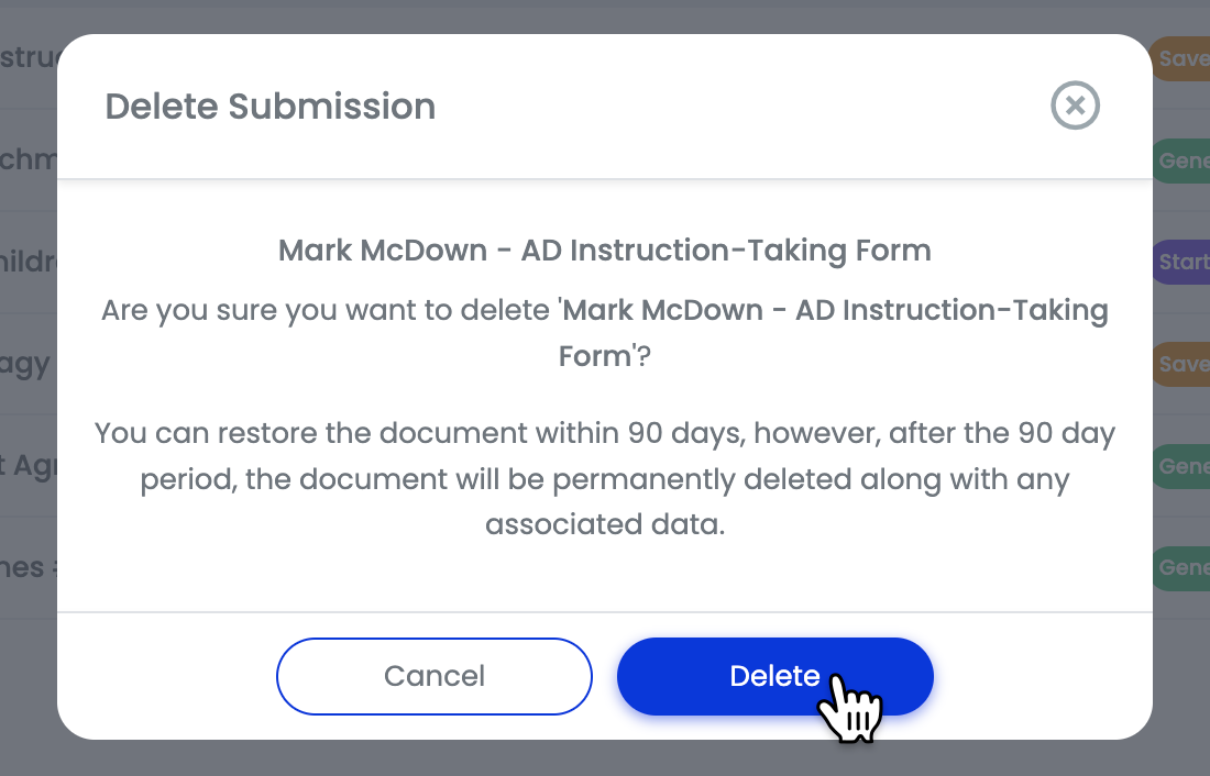 Navigating the Submissions Table